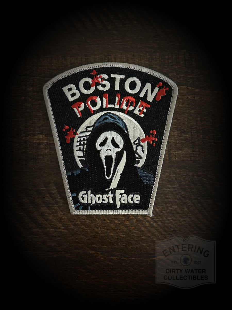 Ghostface Boston Police Horror Patch – Dirty Water Collectibles
